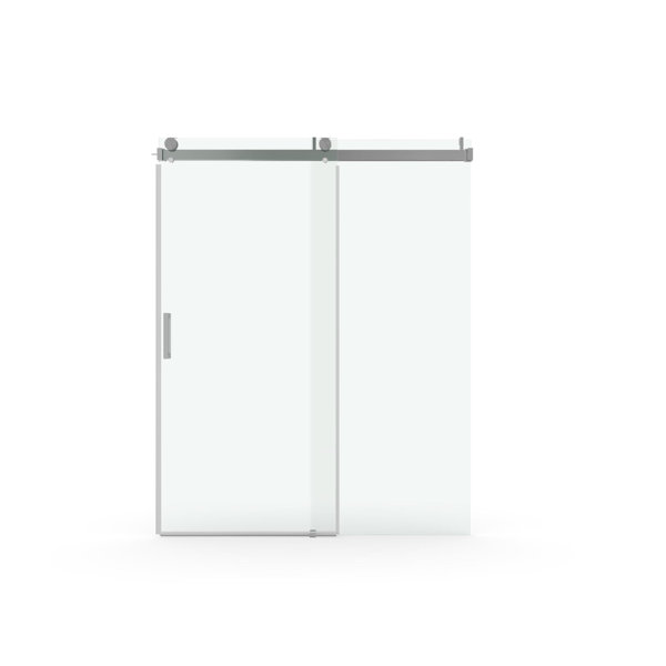 mobai 50-56 "Wx 76"H Frameless Double Sliding Shower Door | Wayfair